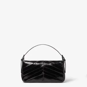 Fendi Baguette® 26424 Black Inlaid Hagfish Leather Bag
